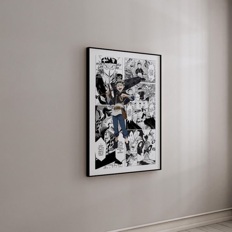 Manga Poster - Asta - Curated Manga Panels - Digital Print - Etsy