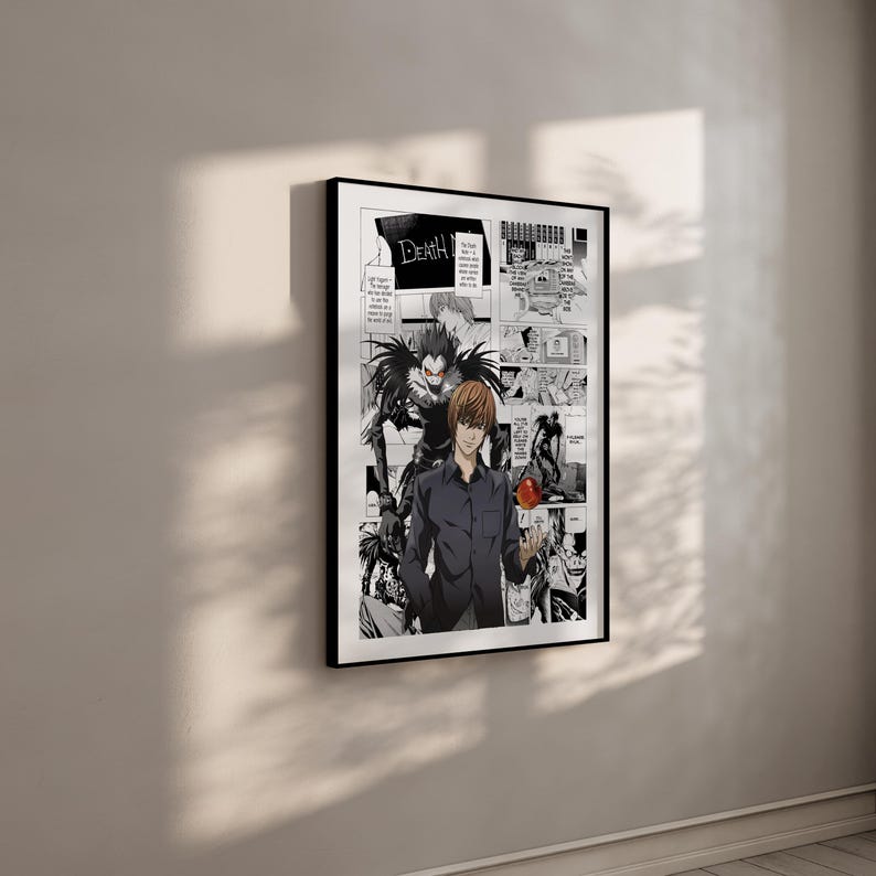 Manga Poster - Light Yagami & Ryuk - Curated Manga Panels - Digital ...