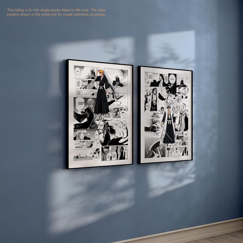Manga Poster - Ichigo Kurosaki - Curated Manga Panels - Digital Print ...