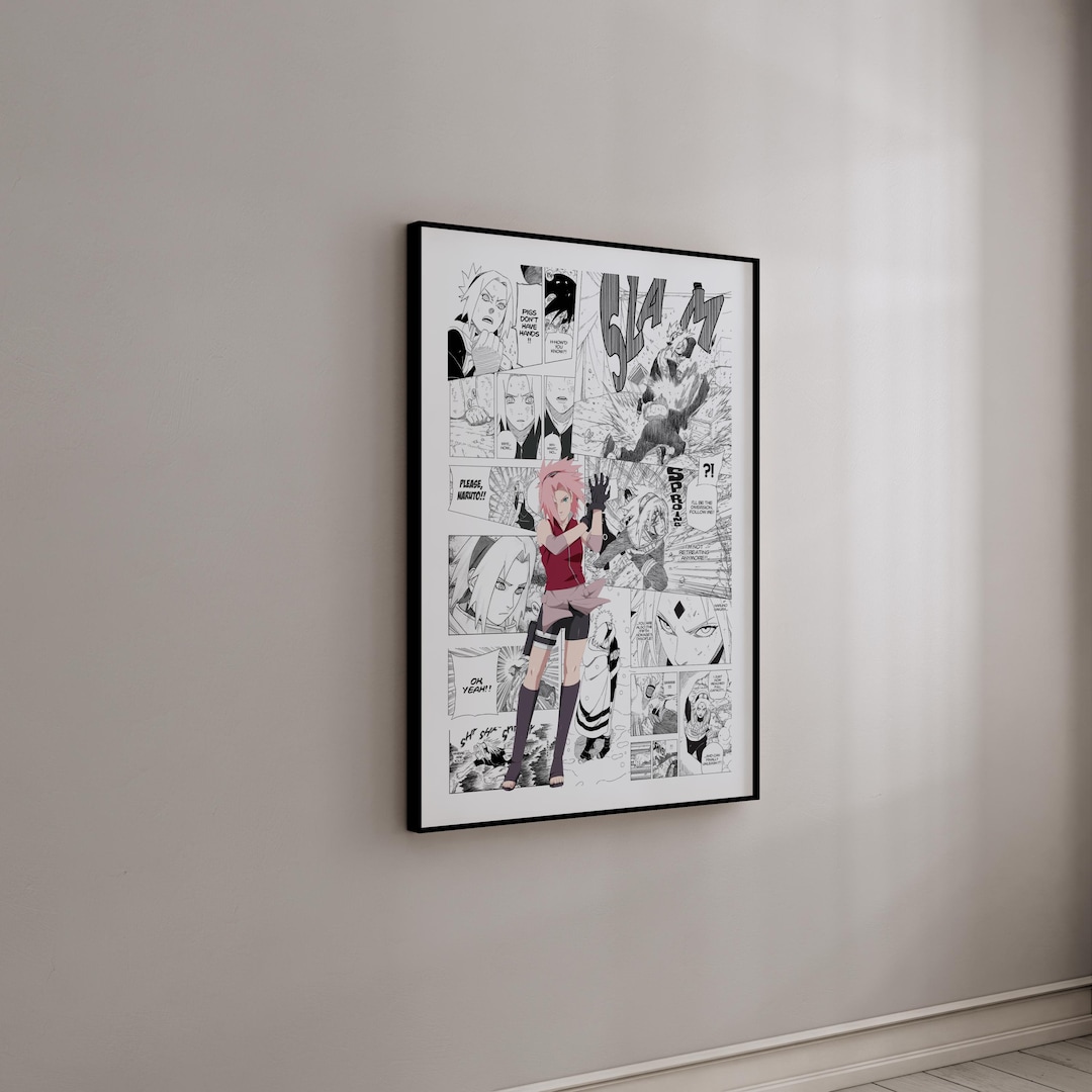 Manga Poster - Sakura Haruno - Curated Manga Panels - Digital Print - Etsy