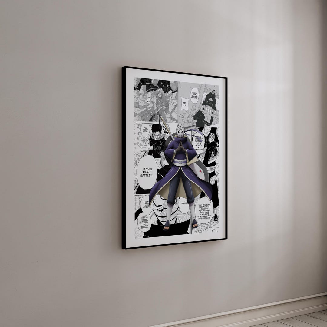 Manga Poster - Obito Uchiha - Curated Manga Panels - Digital Print - Etsy