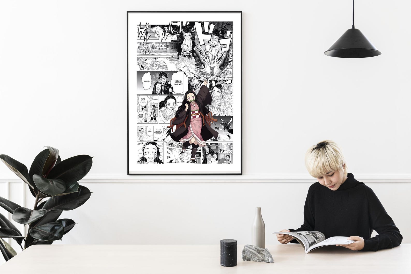 Demon Slayer Manga Poster Nezuko Kamado Curated Manga Panels - Etsy