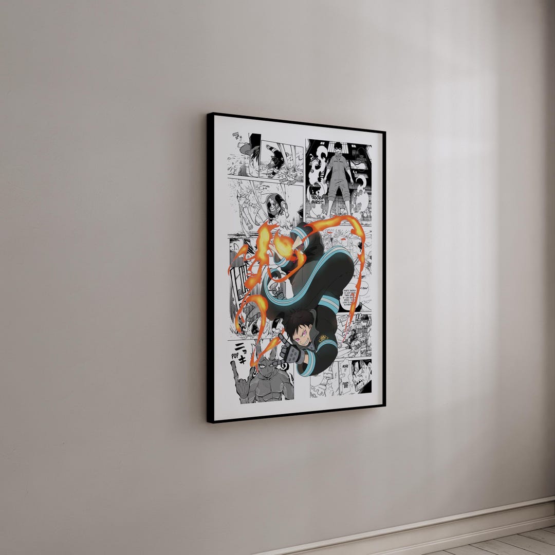 Manga Poster - Shinra Kusakabe - Curated Manga Panels - Digital Print ...