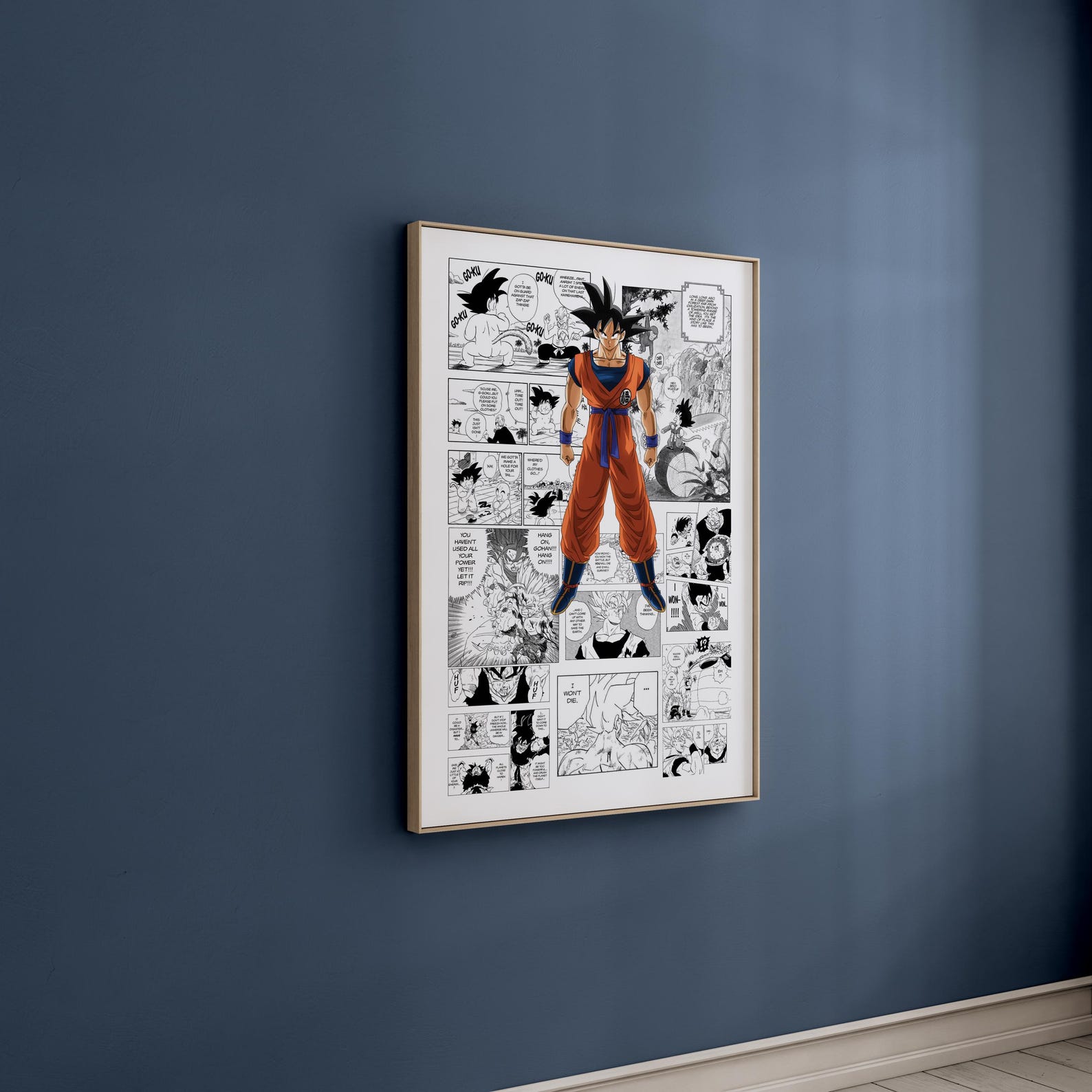 Manga Poster - Son Goku - Curated Manga Panels - Digital Print - Etsy
