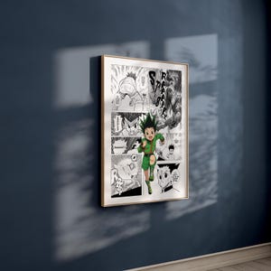 Hunter X Hunter Manga Poster Gon Freecss Curated Manga Panels Digital ...