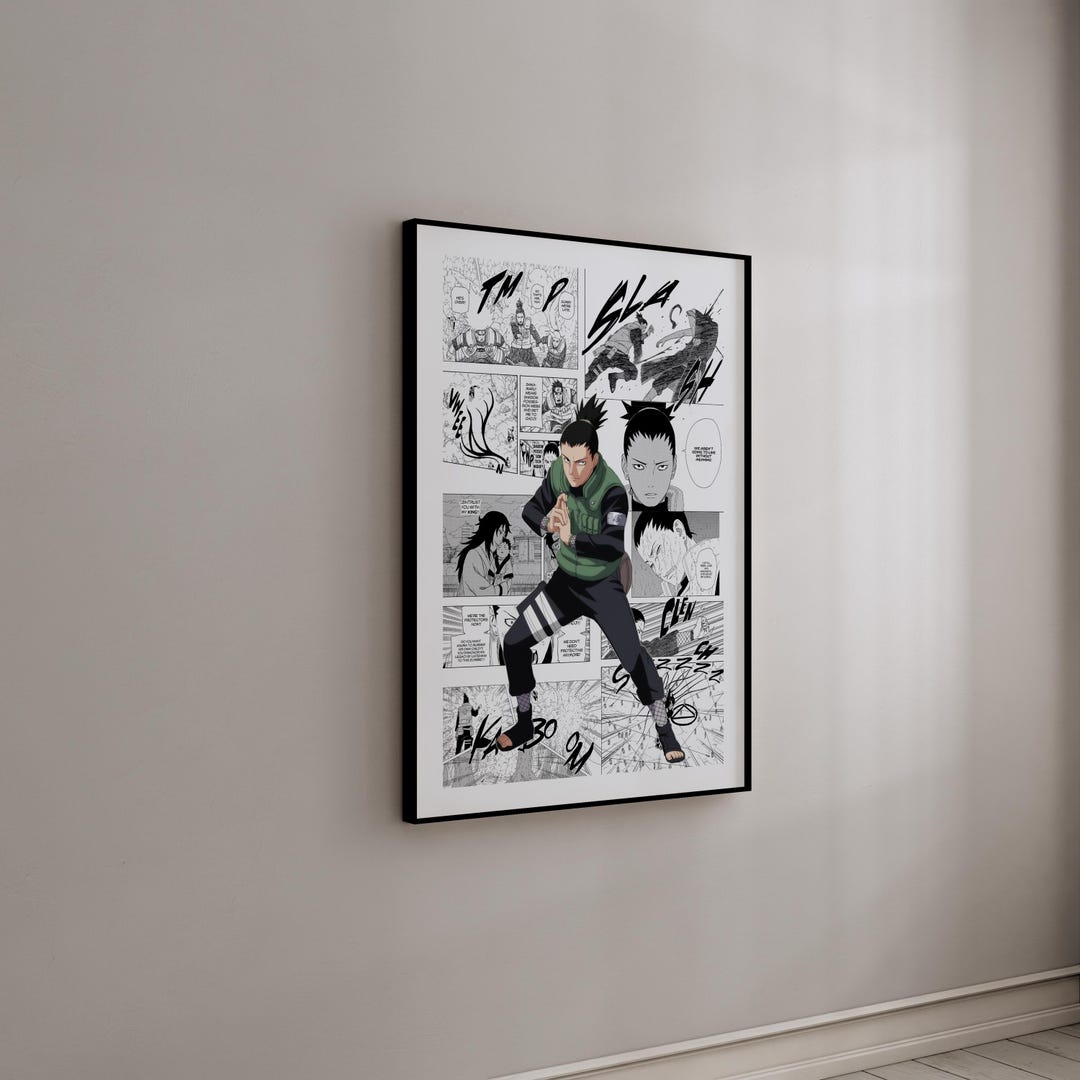 Manga Poster - Shikamaru Nara - Curated Manga Panels - Digital Print - Etsy