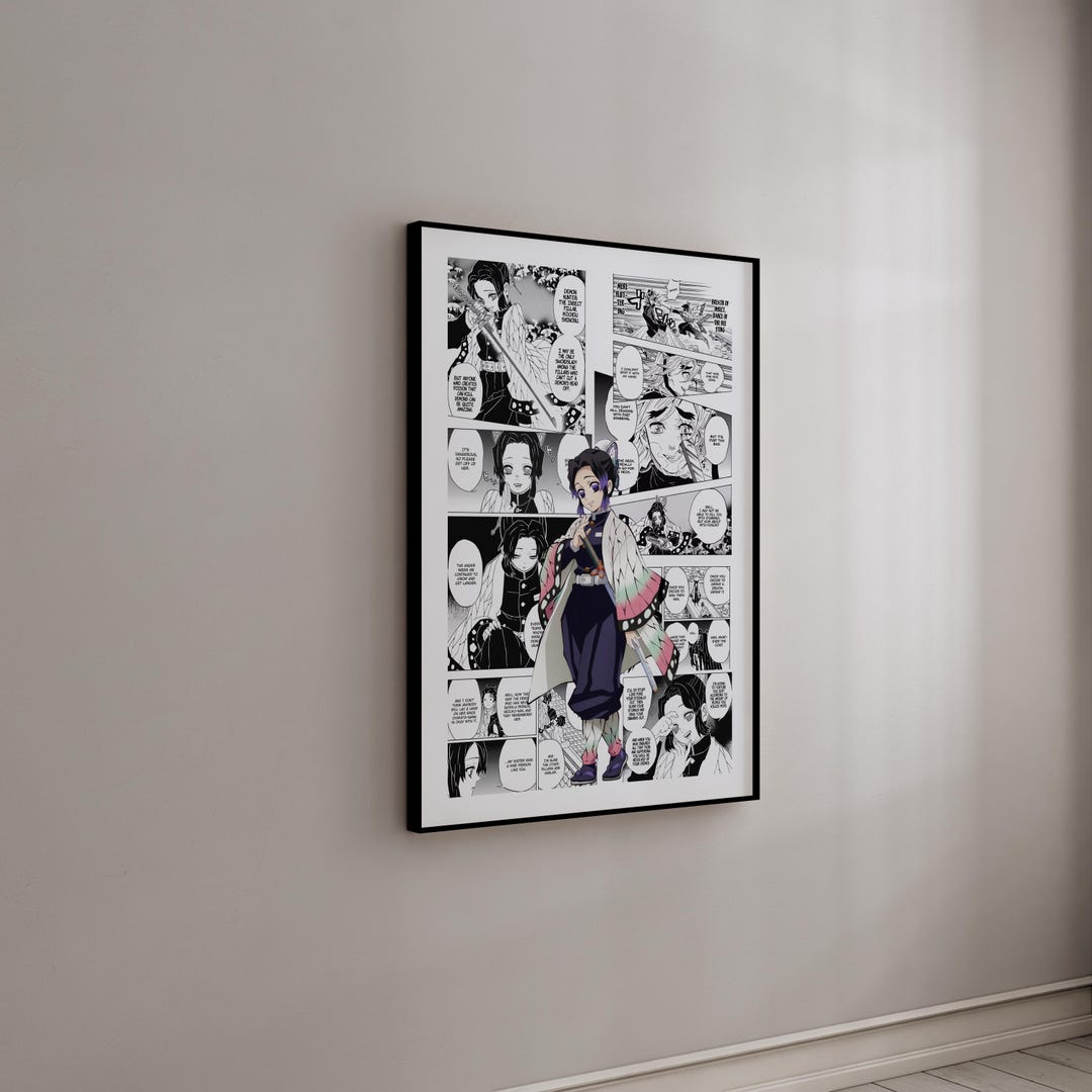 Manga Poster - Shinobu Kocho - Curated Manga Panels - Digital Print - Etsy
