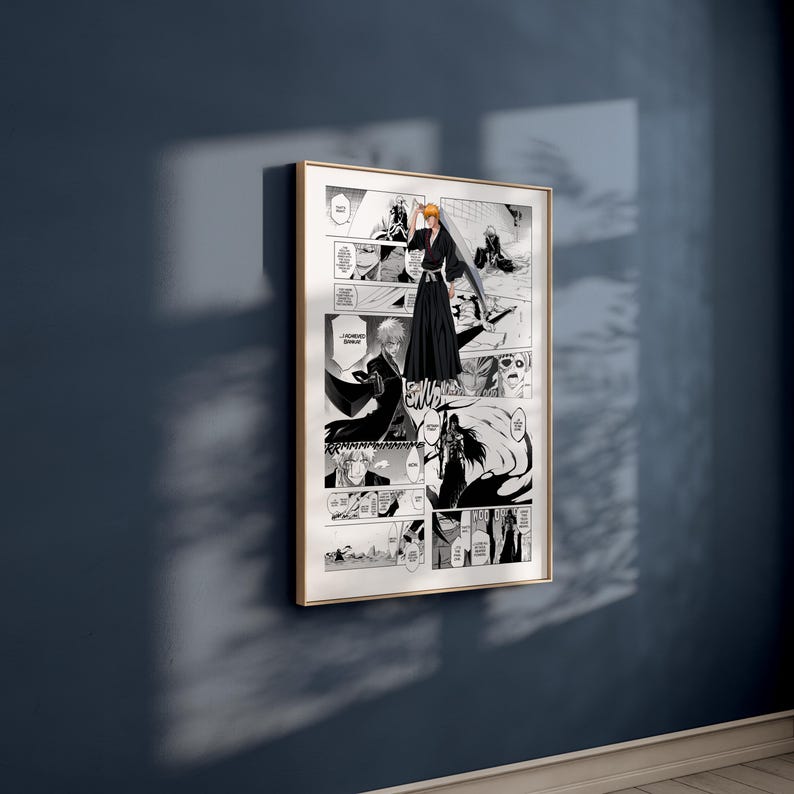 Manga Poster - Ichigo Kurosaki - Curated Manga Panels - Digital Print ...