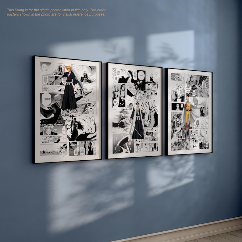 Manga Poster - Ichigo Kurosaki - Curated Manga Panels - Digital Print ...