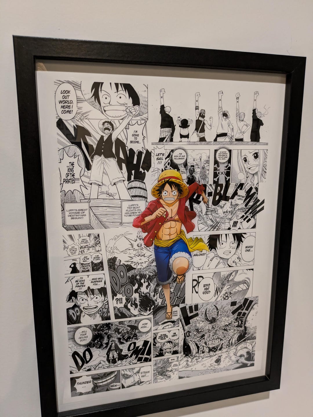 One Piece Manga Poster Monkey D. Luffy Curated Manga Panels - Etsy UK