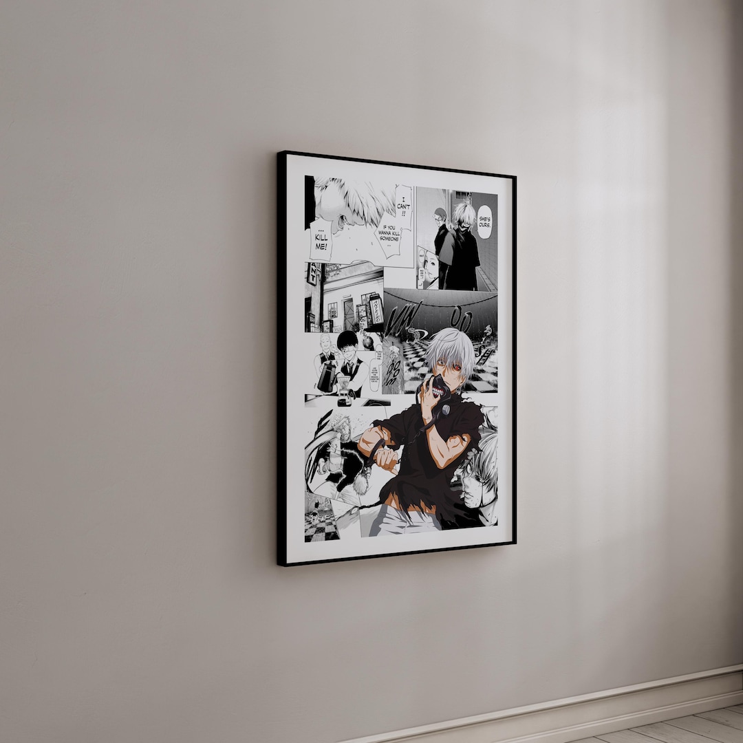 Manga Poster - Ken Kaneki - Curated Manga Panels - Digital Print - Etsy
