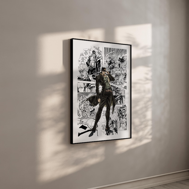Manga Poster - Jotaro Kujo - Curated Manga Panels - Digital Print - Etsy