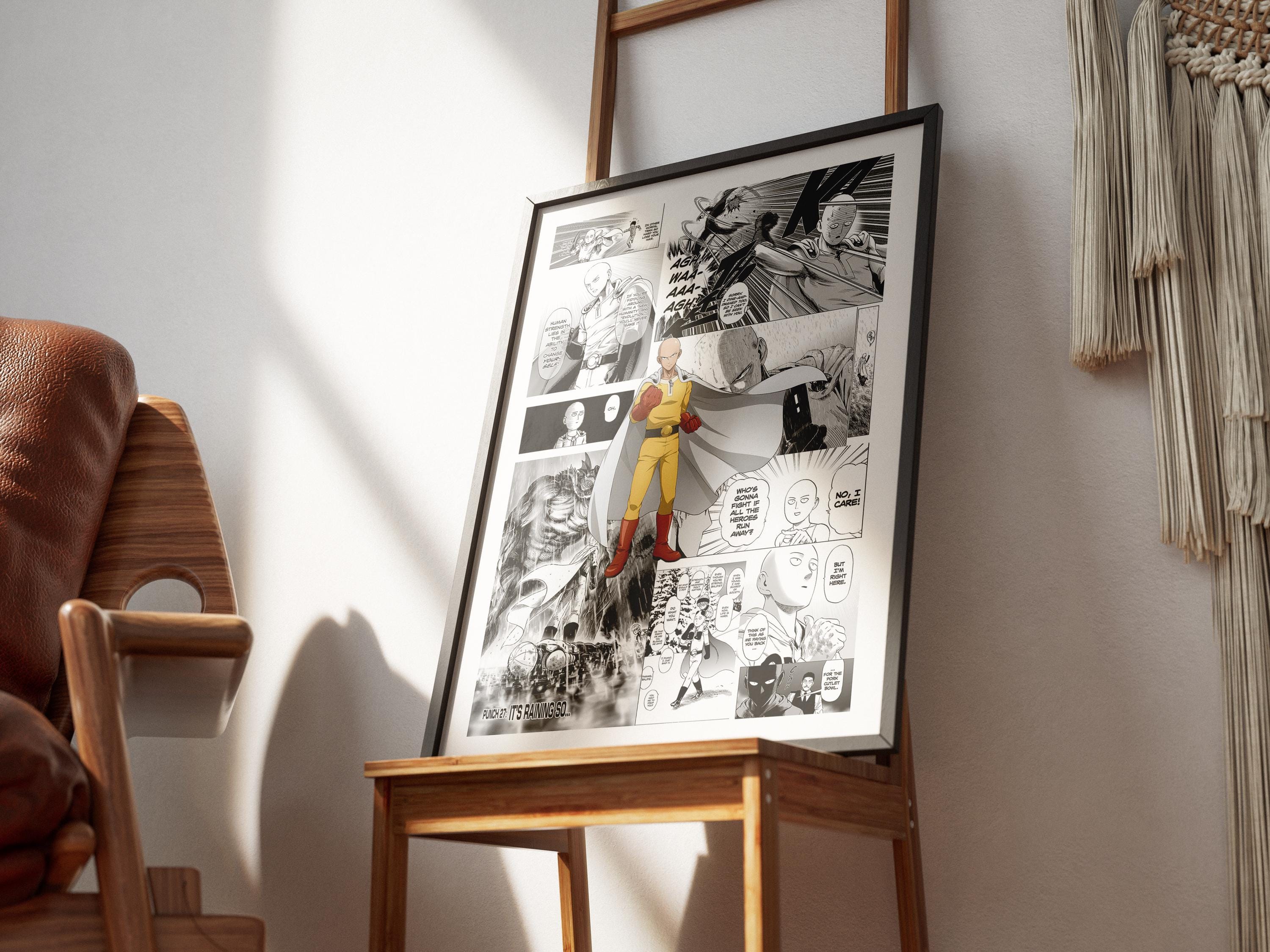 One-punch Man Manga Poster Saitama Curated Manga Panels - Etsy