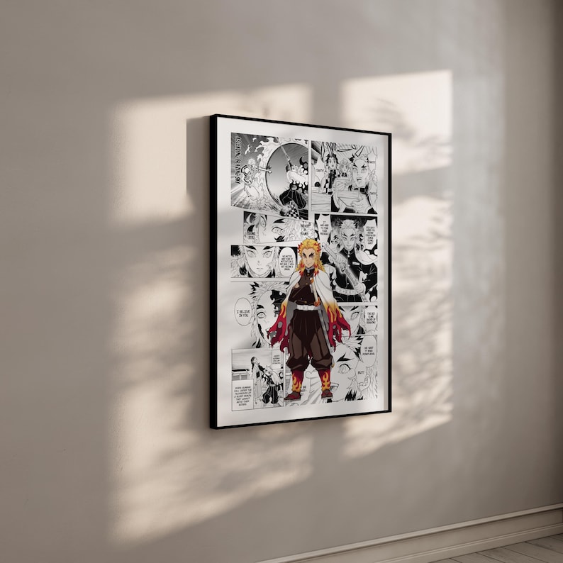 Manga Poster - Kyojuro Rengoku - Curated Manga Panels - Digital Print ...
