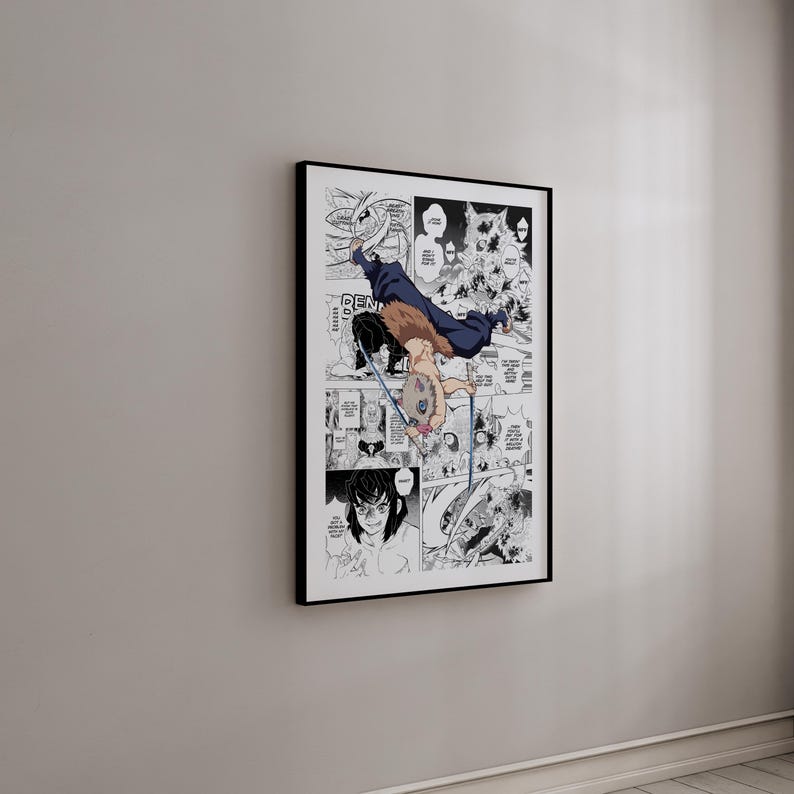 Manga Poster - Inosuke Hashibira - Curated Manga Panels - Digital Print ...