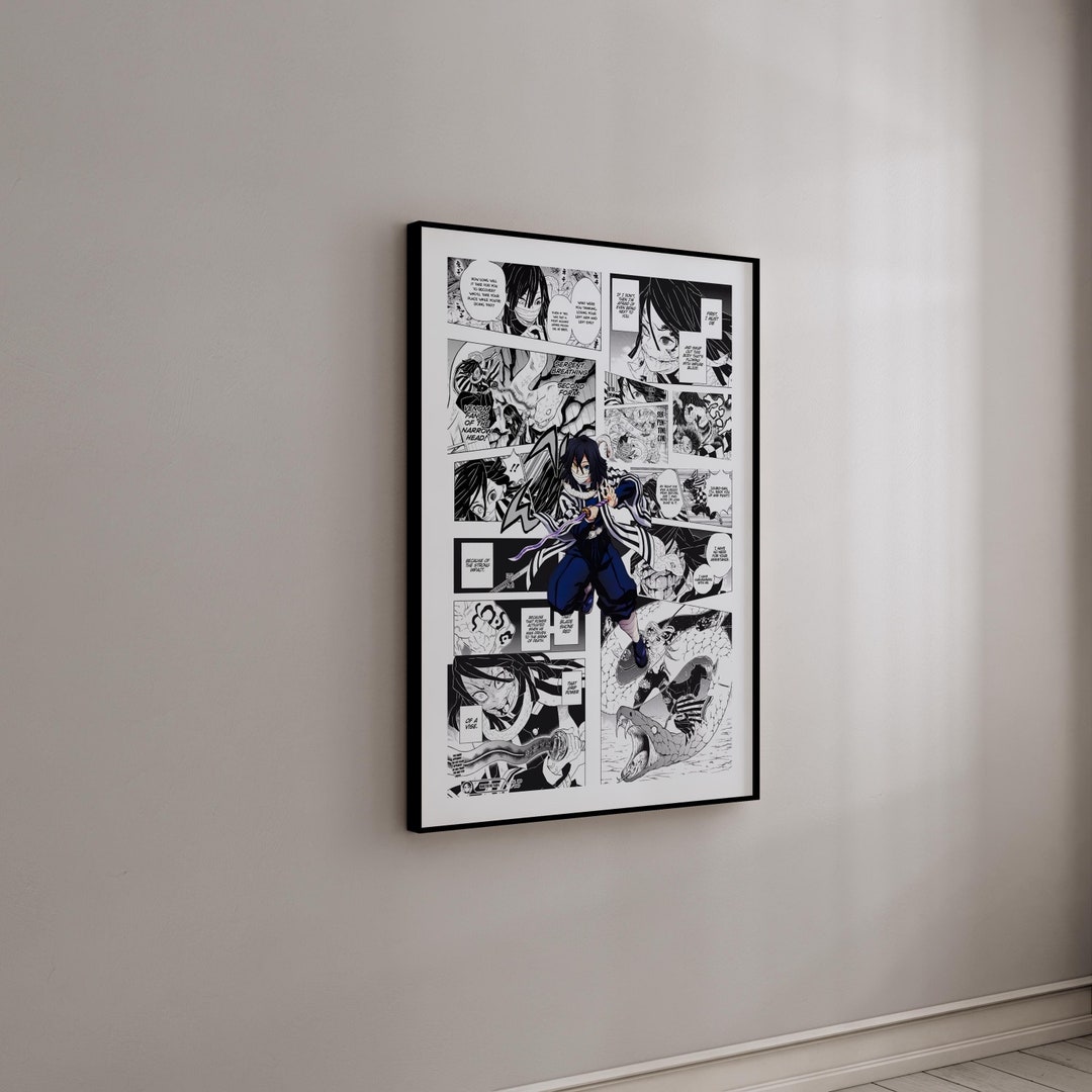 Demon Slayer Manga Poster - Obanai Iguro - Curated Manga Panels ...