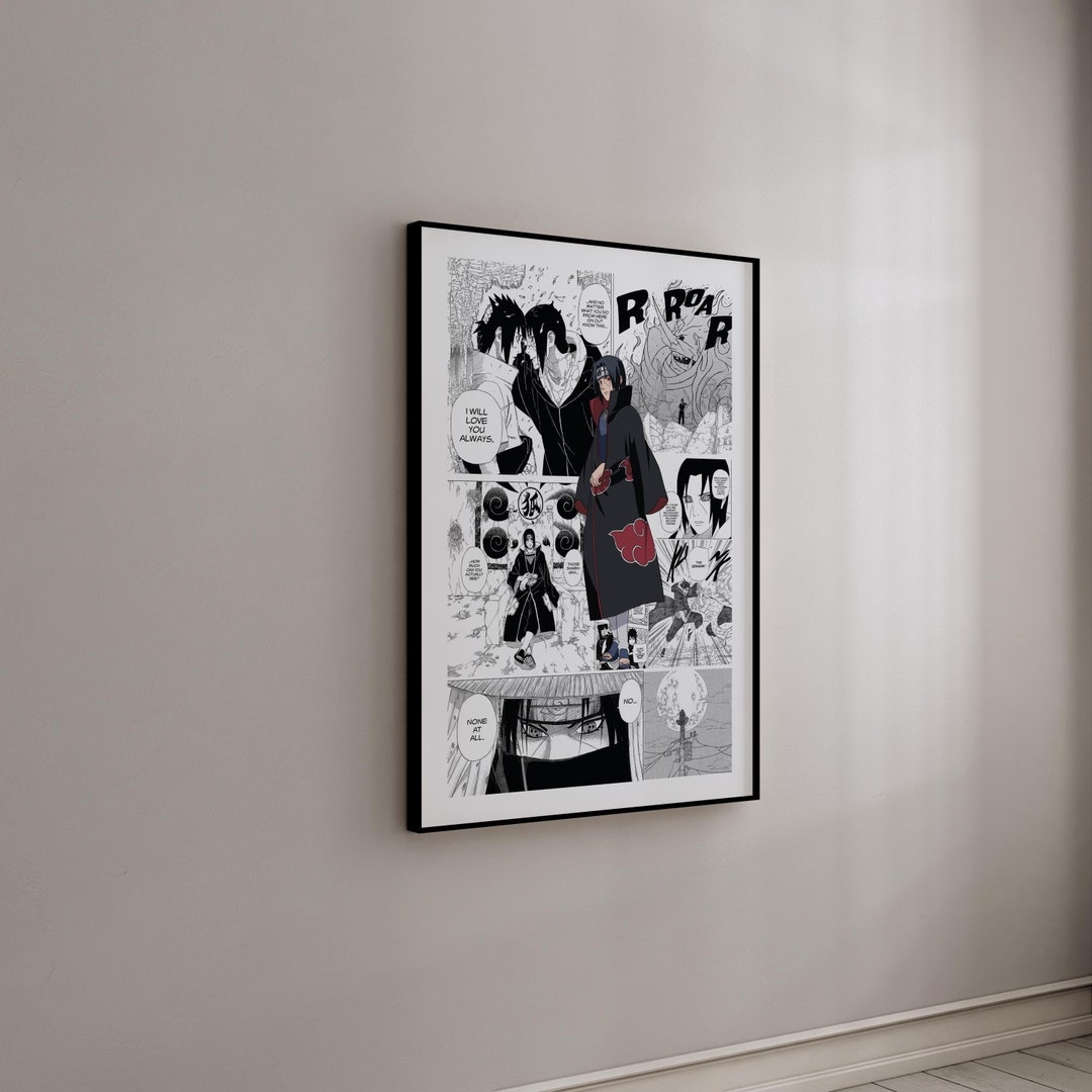 Manga Poster - Itachi Uchiha - Curated Manga Panels - Digital Print - Etsy