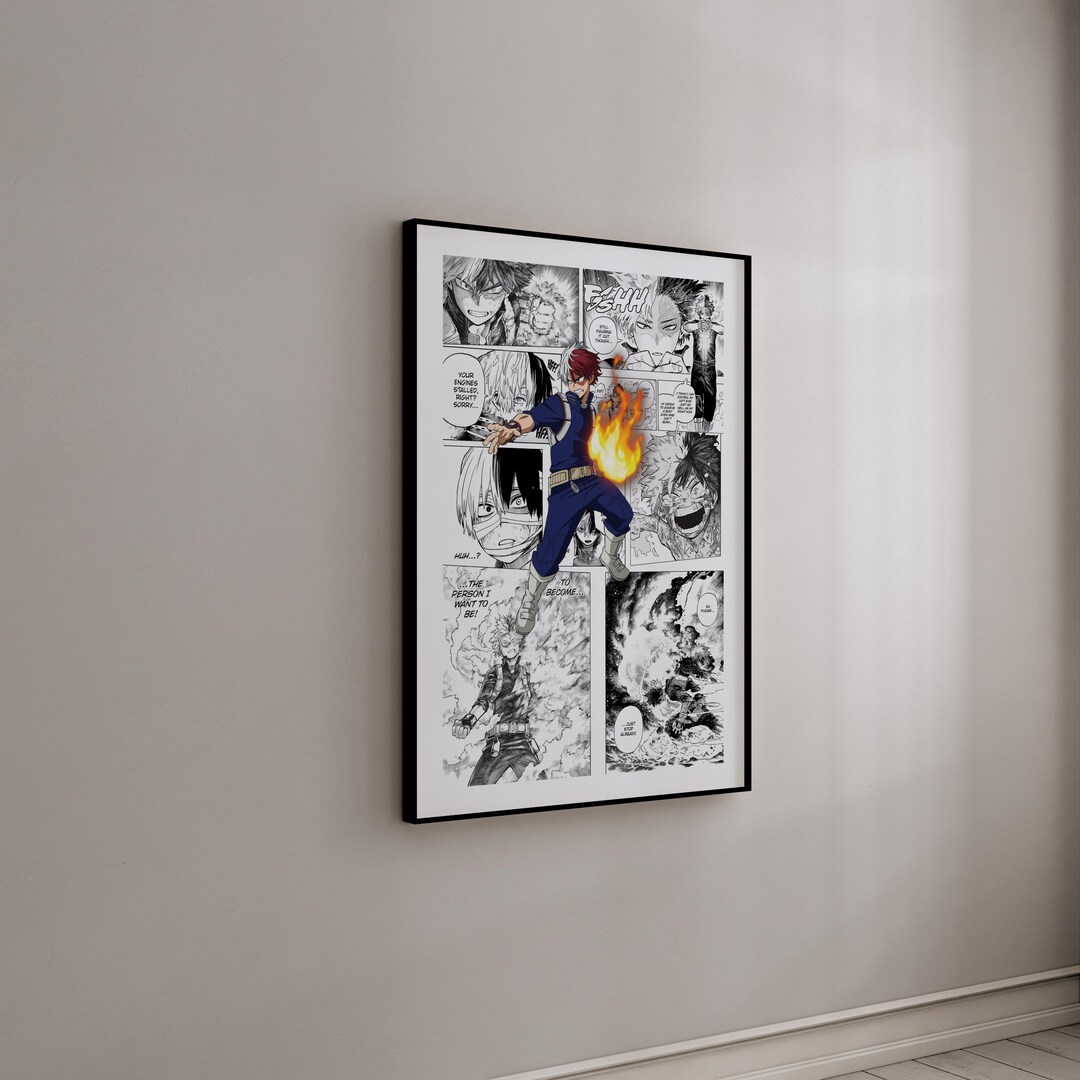 Manga Poster - Shoto Todoroki - Curated Manga Panels - Digital Print - Etsy