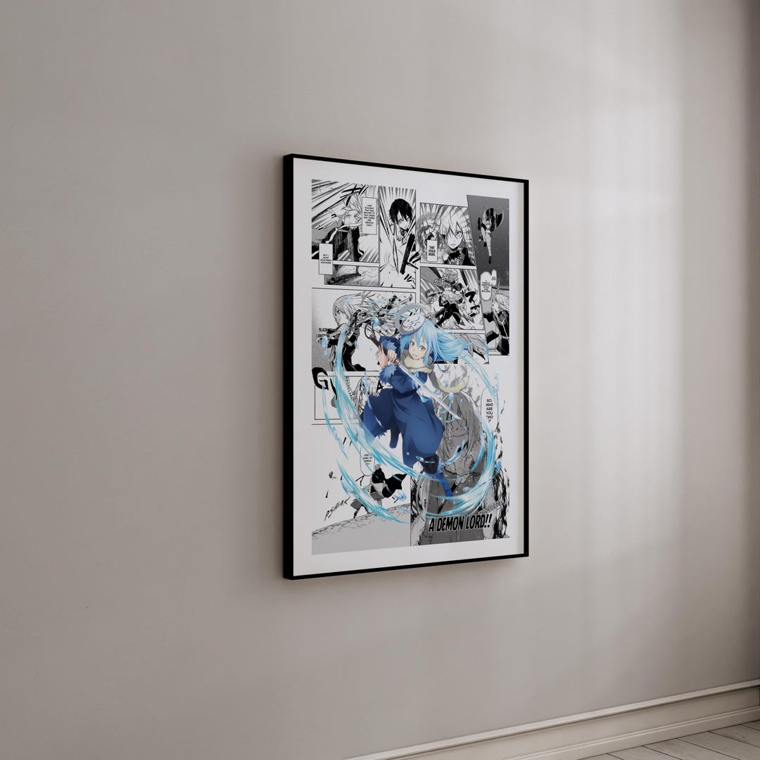 Manga Poster - Rimuru Tempest - Curated Manga Panels - Digital Print - Etsy