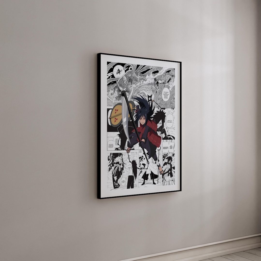 Manga Poster - Madara Uchiha - Curated Manga Panels - Digital Print - Etsy