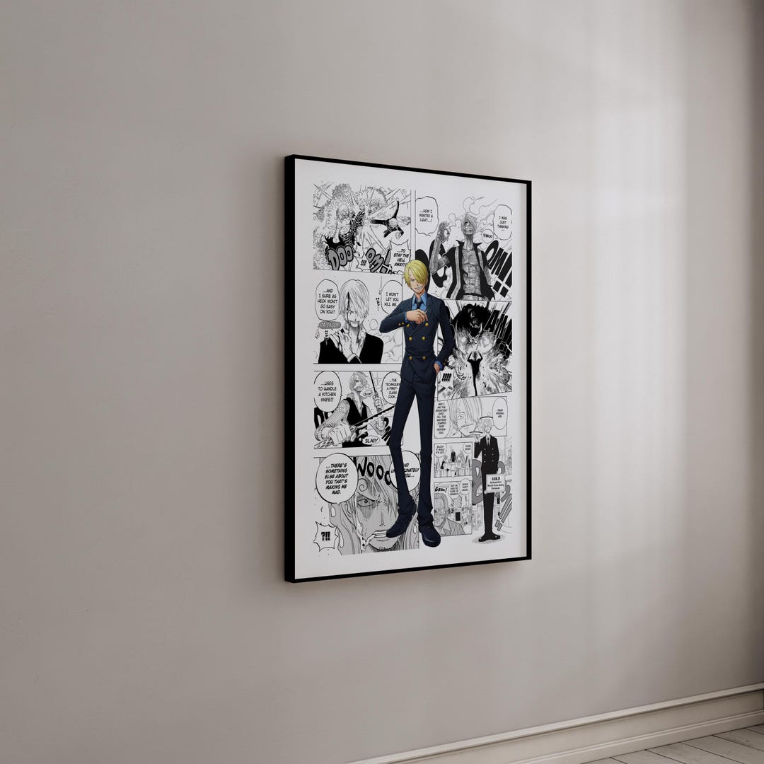 Manga Poster - Sanji Vinsmoke - Curated Manga Panels - Digital Print - Etsy
