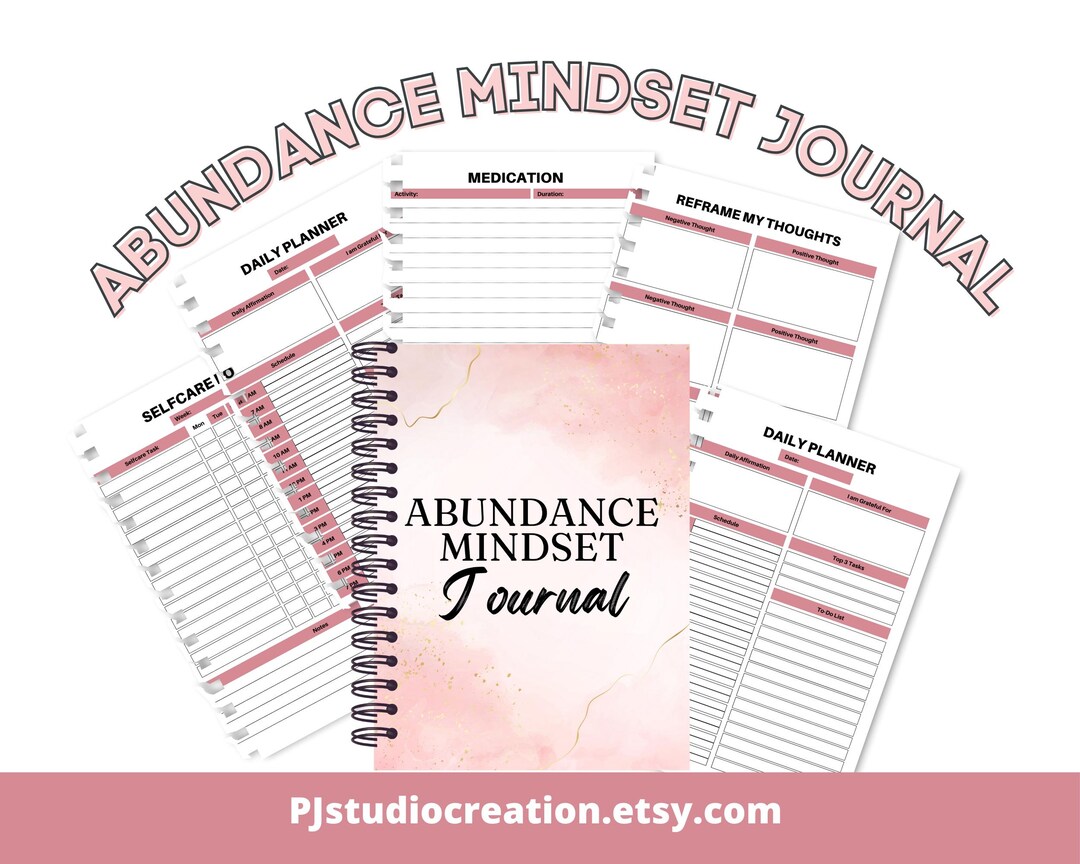 Abundance Mindset Journal Mindset Bundle Abundance Bundle Manifestation ...