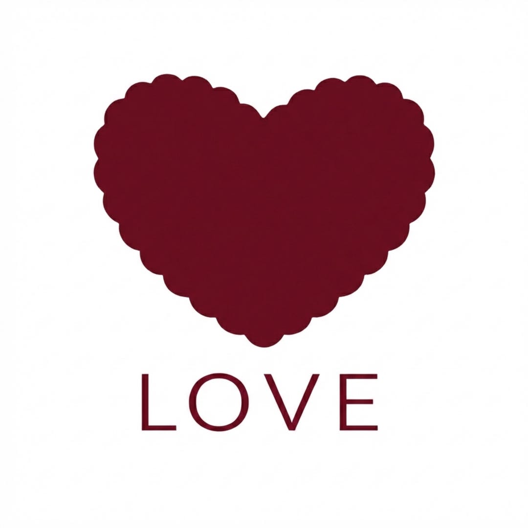 Burgundy Heart Clipart Digital Download Wedding Invitation Graphic ...