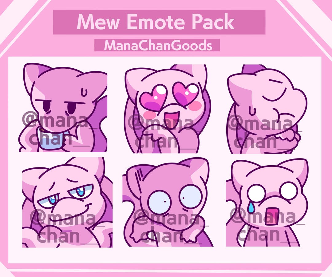 Mew Pokemon Emotes - Etsy