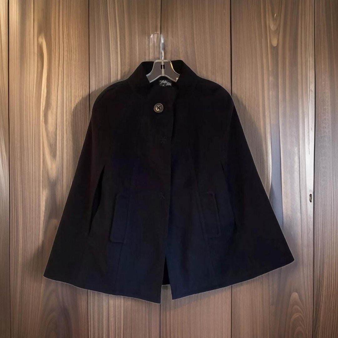 Black Tweed Wool Tailcoat Garrick Tweed Wool Cape Coat, Men's Regency ...