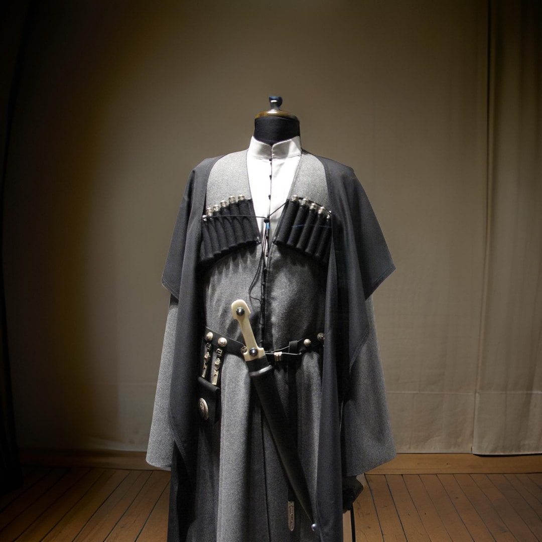 Men's Custom Wool Cossack Coat With Gold Braiding - Etsy