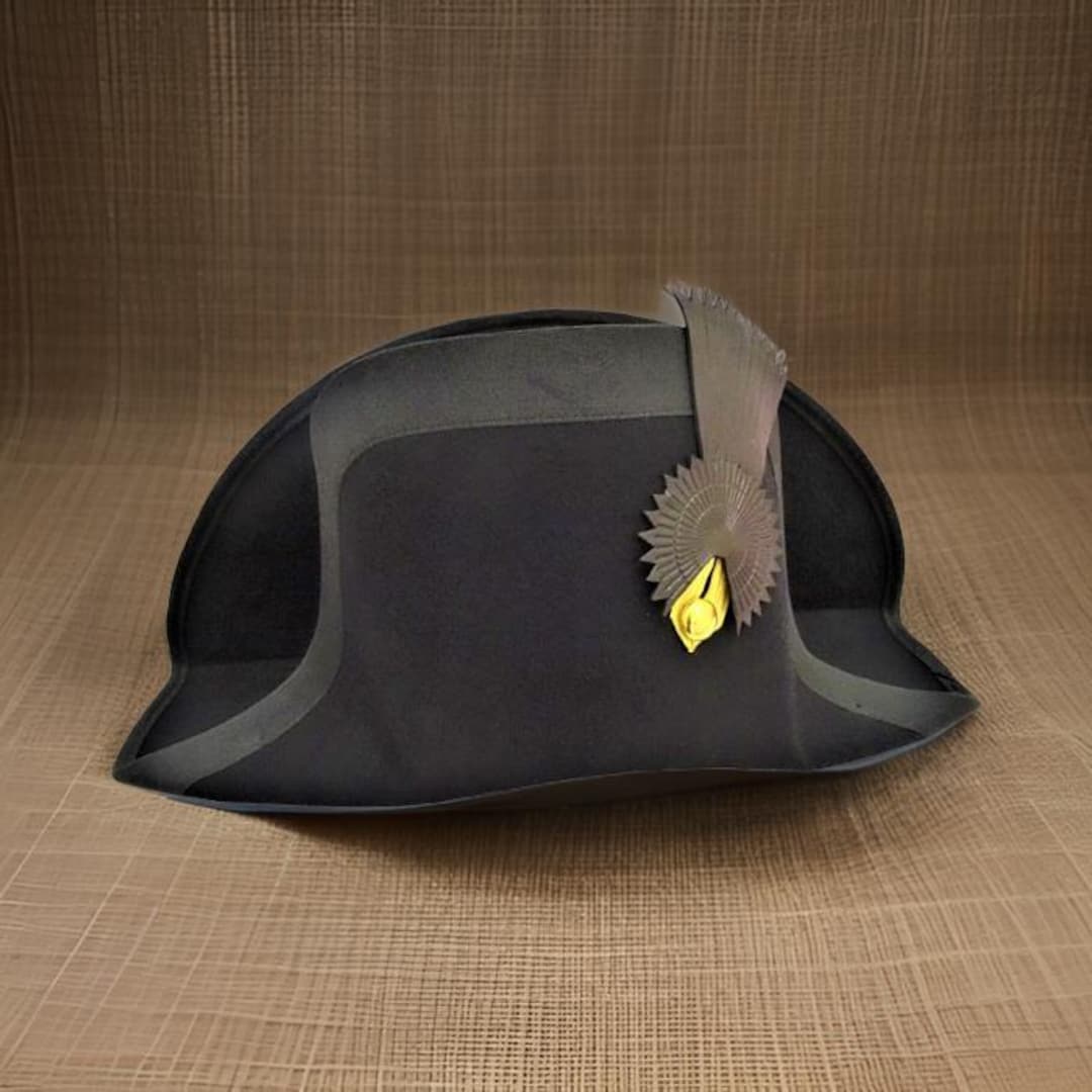 Men's Napoleon 18th Century Royal British Bicorn Hat With Black Trim ...