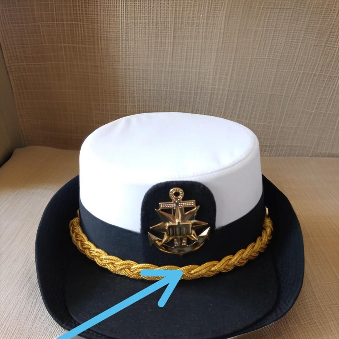 Men's New USA Navy Admiral and Captain Bucket Hats, Hand Made Wool Hat ...