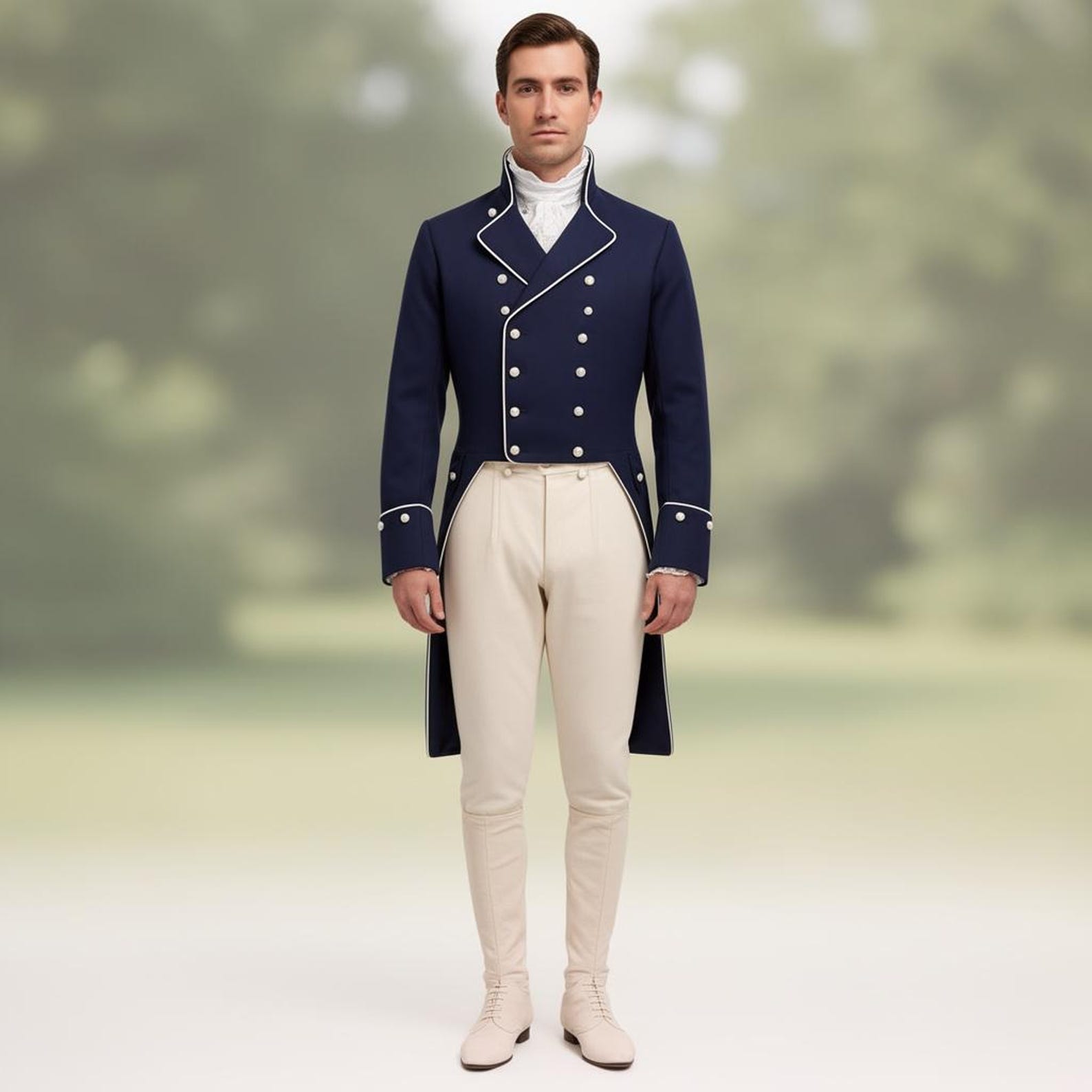 Custom Made Napoleonic Regency Naval Lieutenant Tailcoat Costume - Etsy