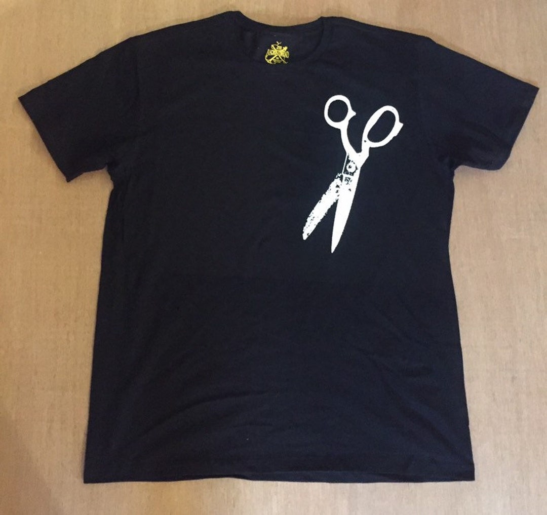 Scissors T-shirt Made in USA Black - Etsy