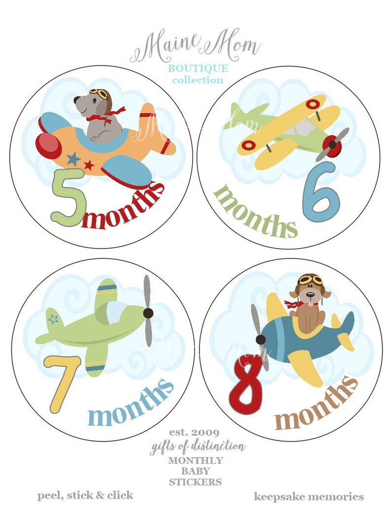 FREE GIFTS Monthly Baby Stickers Baby Boy Month Stickers | Etsy