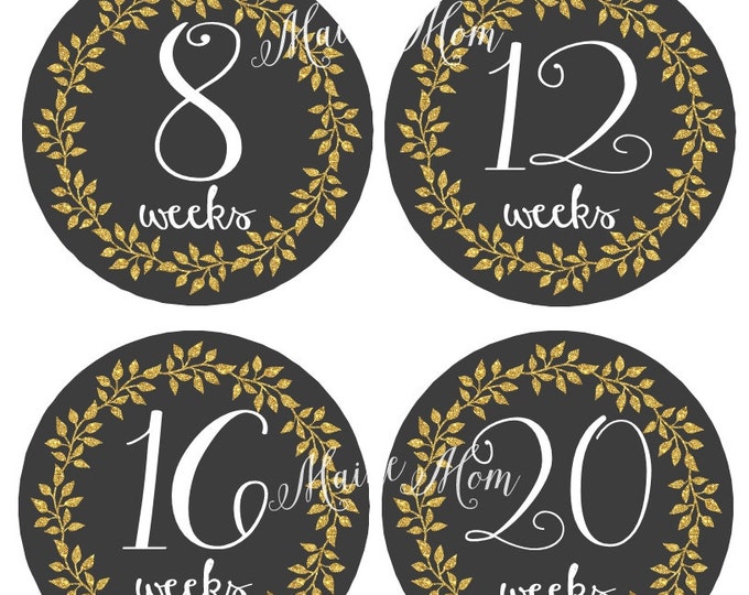 GIFT Pregnancy Belly Stickers, Weekly Pregnancy Stickers, Baby Bump ...