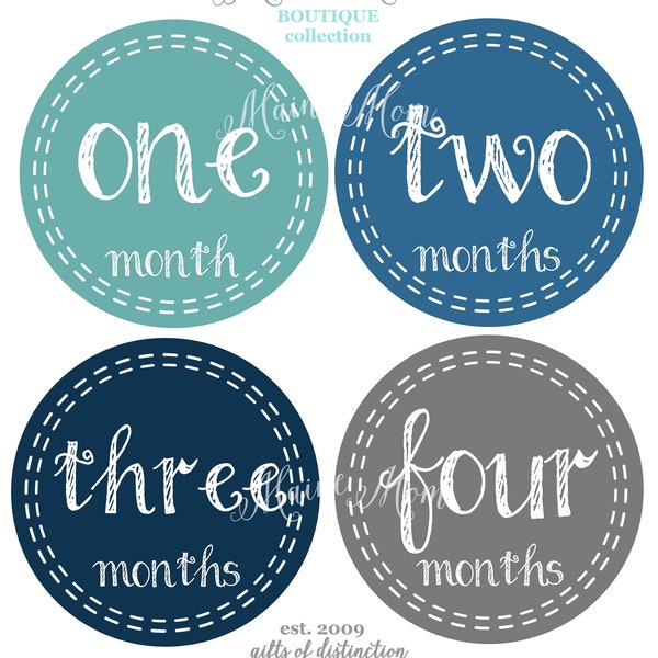 Monthly Stickers Boy - Etsy