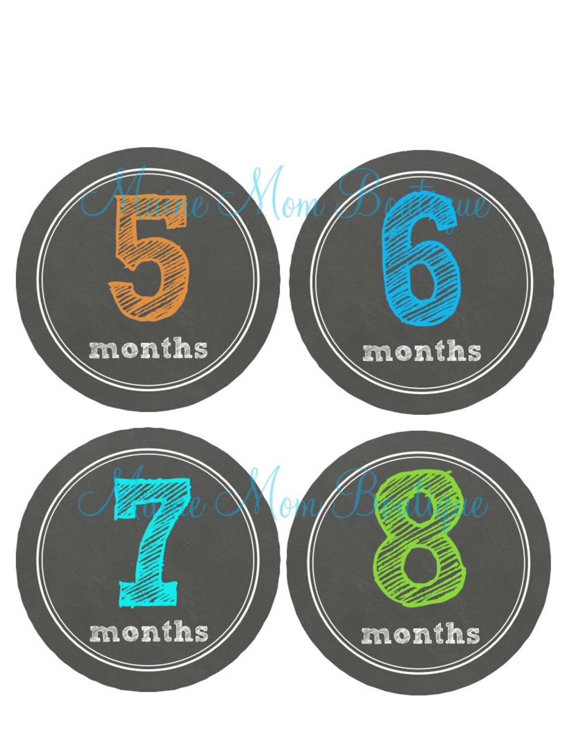 FREE GIFTS Baby Month Stickers Monthly Baby Stickers | Etsy