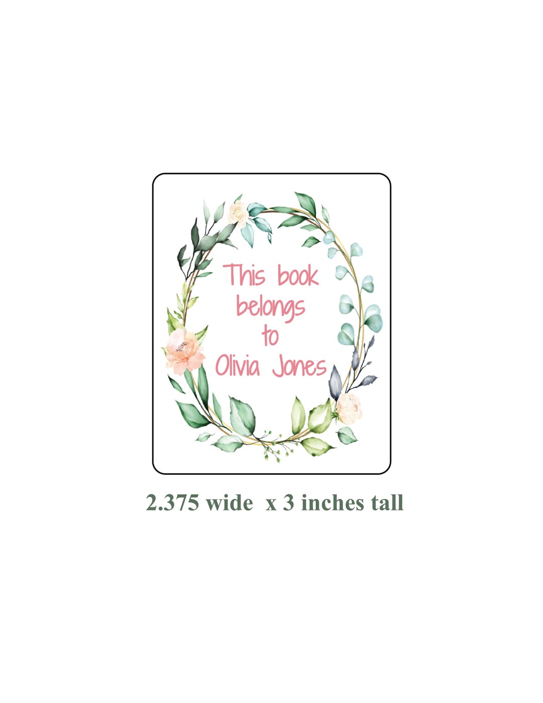 Personalized GIFT Book Plate Label Custombaby Girl Shower - Etsy