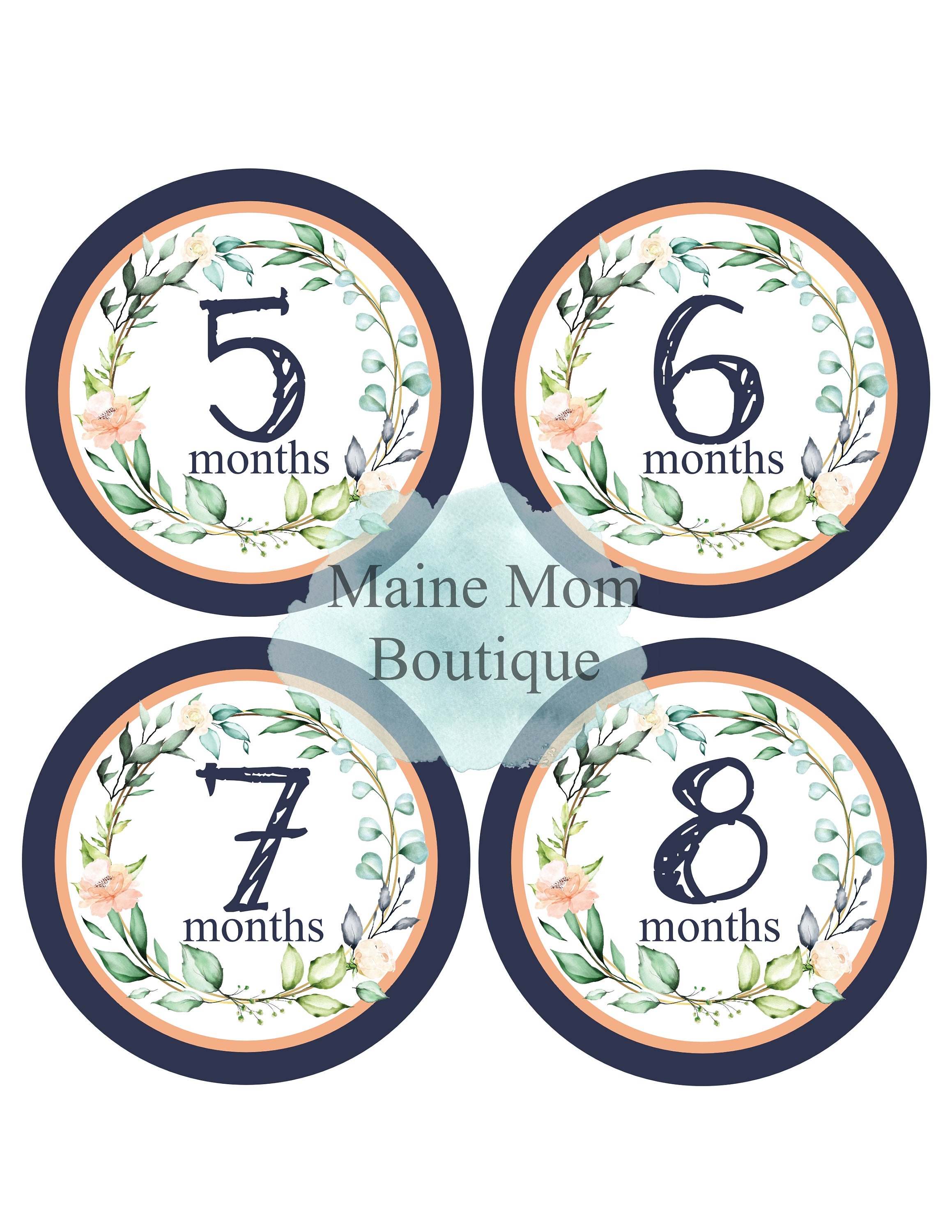 FREE GIFTS Baby Girl Month Stickers Monthly Baby Stickers | Etsy