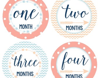 Baby First 1st MILESTONES Stickers Tribal Tee Pee Arrows - Etsy