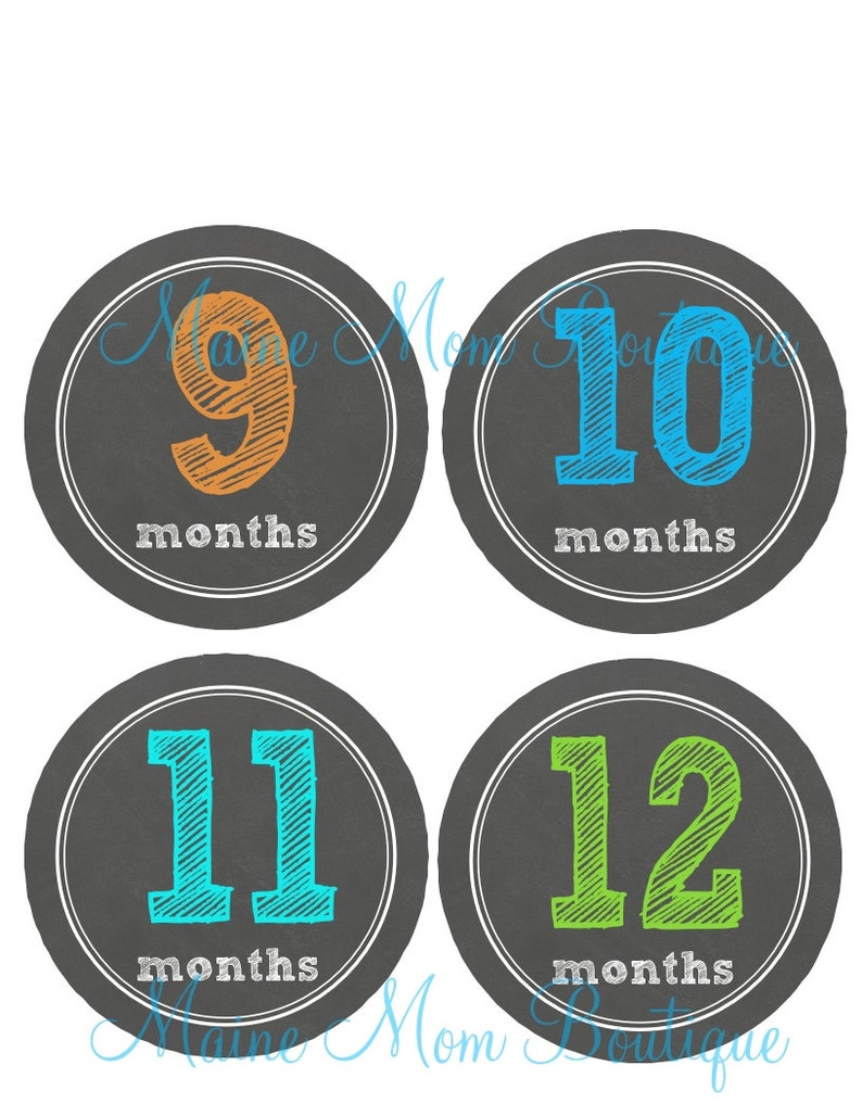 FREE GIFTS Baby Month Stickers Monthly Baby Stickers - Etsy