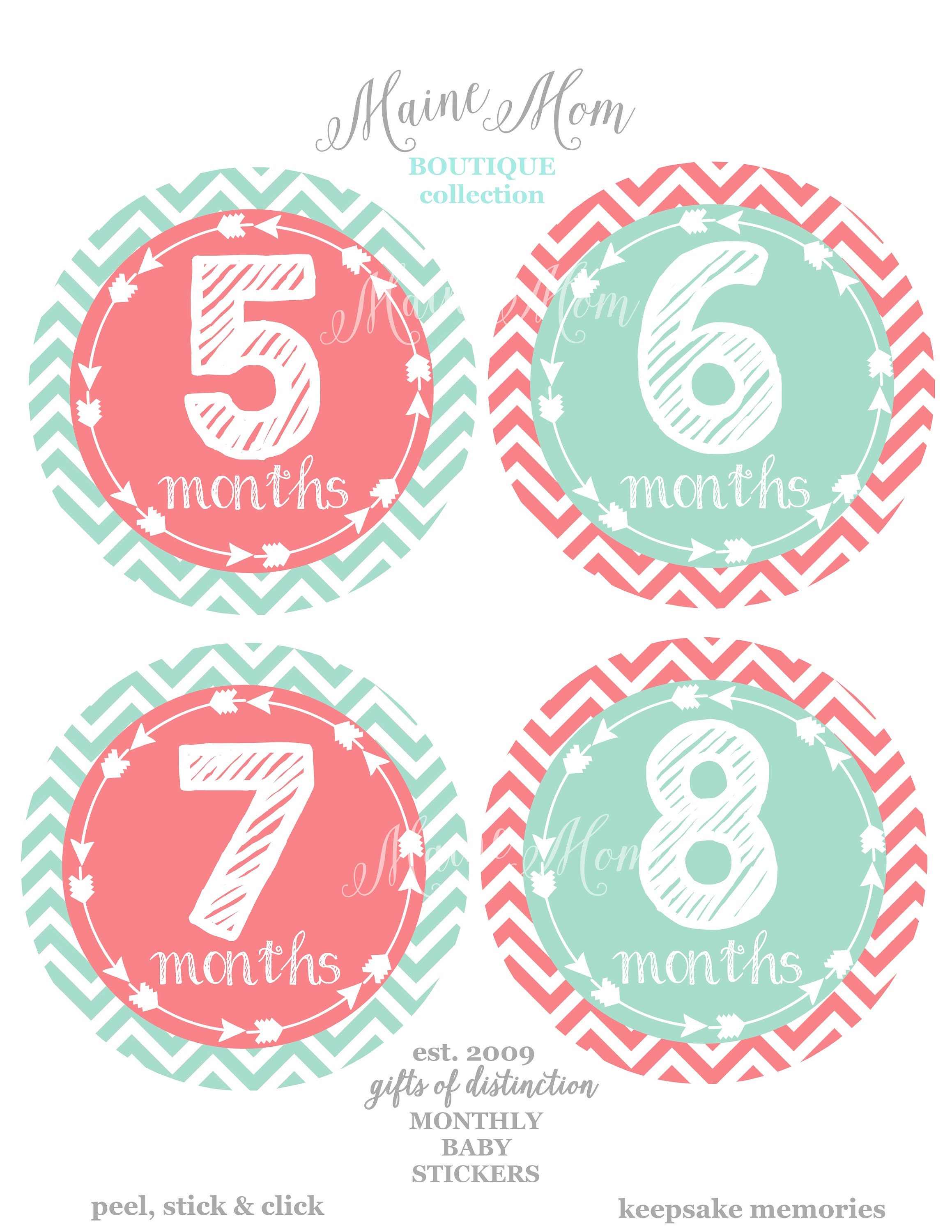 FREE GIFTS Baby Girl Month Stickers Baby Monthly Stickers | Etsy