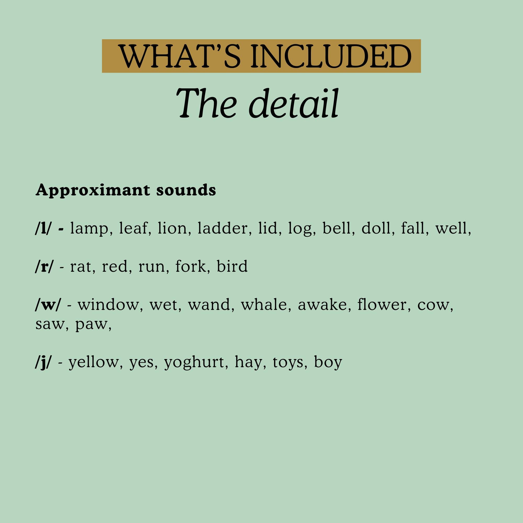 Speech Sound Approximant Picture Words for Speech and Language Therapy ...