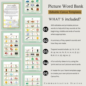 Speech Sound Picture Word Bank: Articulation Cards for Speech Therapy ...