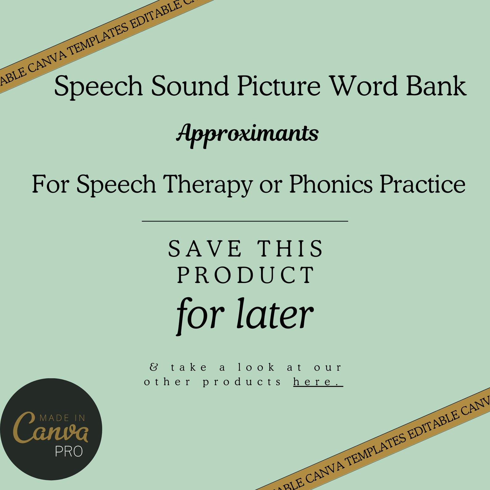 Speech Sound Approximant Picture Words for Speech and Language Therapy ...