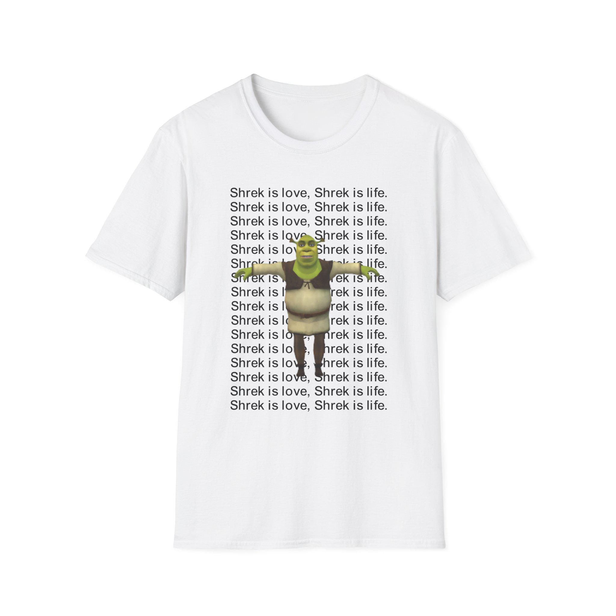 Shrek is Love Shrek is Life T-shirt, Shrek T-pose Meme Shirt, Shrex ...