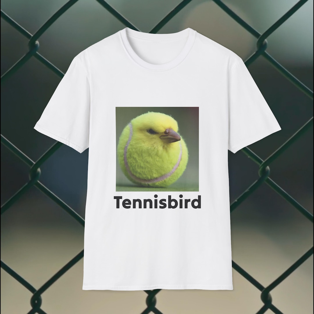Tennis Bird Meme T-shirt Funny Tiktok AI Brainrot Graphic Tee Viral ...