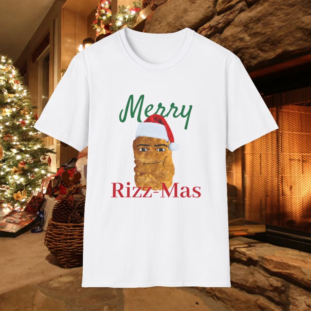Merry Rizzmas Roblox Chicken Nugget Funny Meme T-shirt, Trending ...