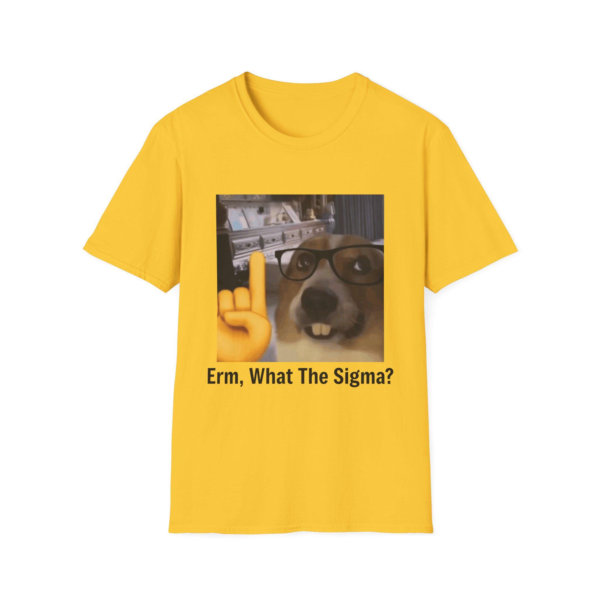 Erm What the Sigma Funny Meme T-shirt, Goofy Nerd Emoji Dog Shirt, Uum ...